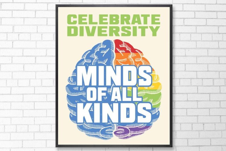 Neurodiversity Wall Art, Special Education, Neurodivergent Art, Therapy ...