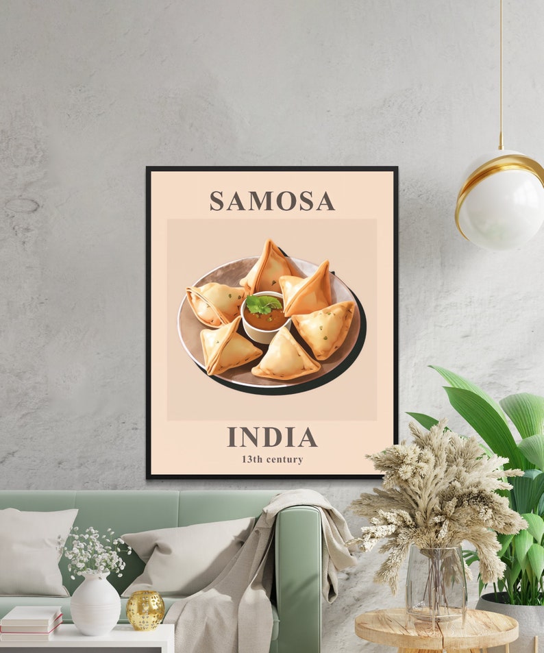 Samosa Print I Indian Desi Wall Art Print Poster | Travel Poster | Desi ...