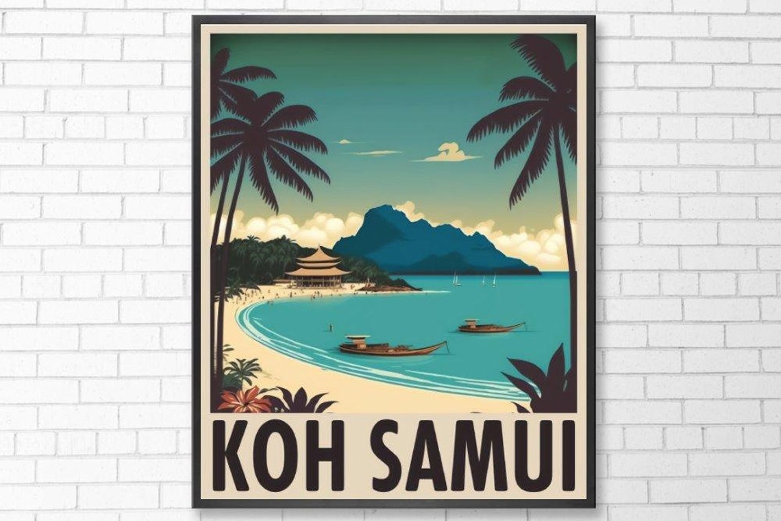 Koh Samui Thailand, Thailand Poster, Koh Samui Poster, Thailand Wall ...