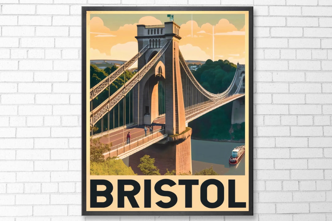 Bristol Poster | Travel Poster | Digital Download | Bristol Art Print ...