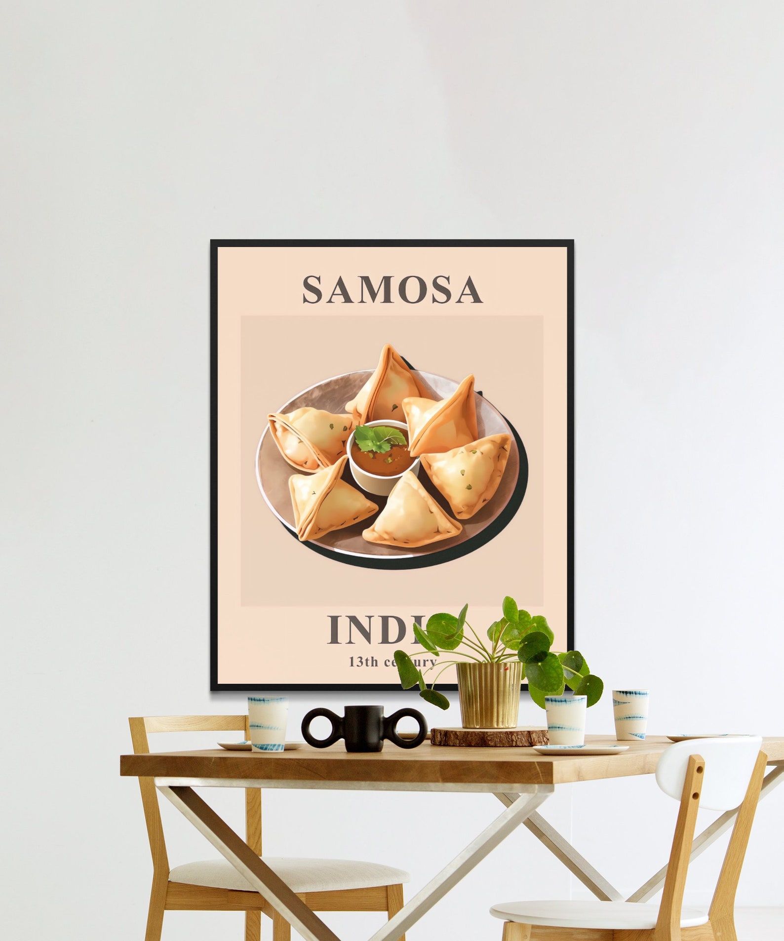 Samosa Print I Indian Desi Wall Art Print Poster | Travel Poster | Desi ...