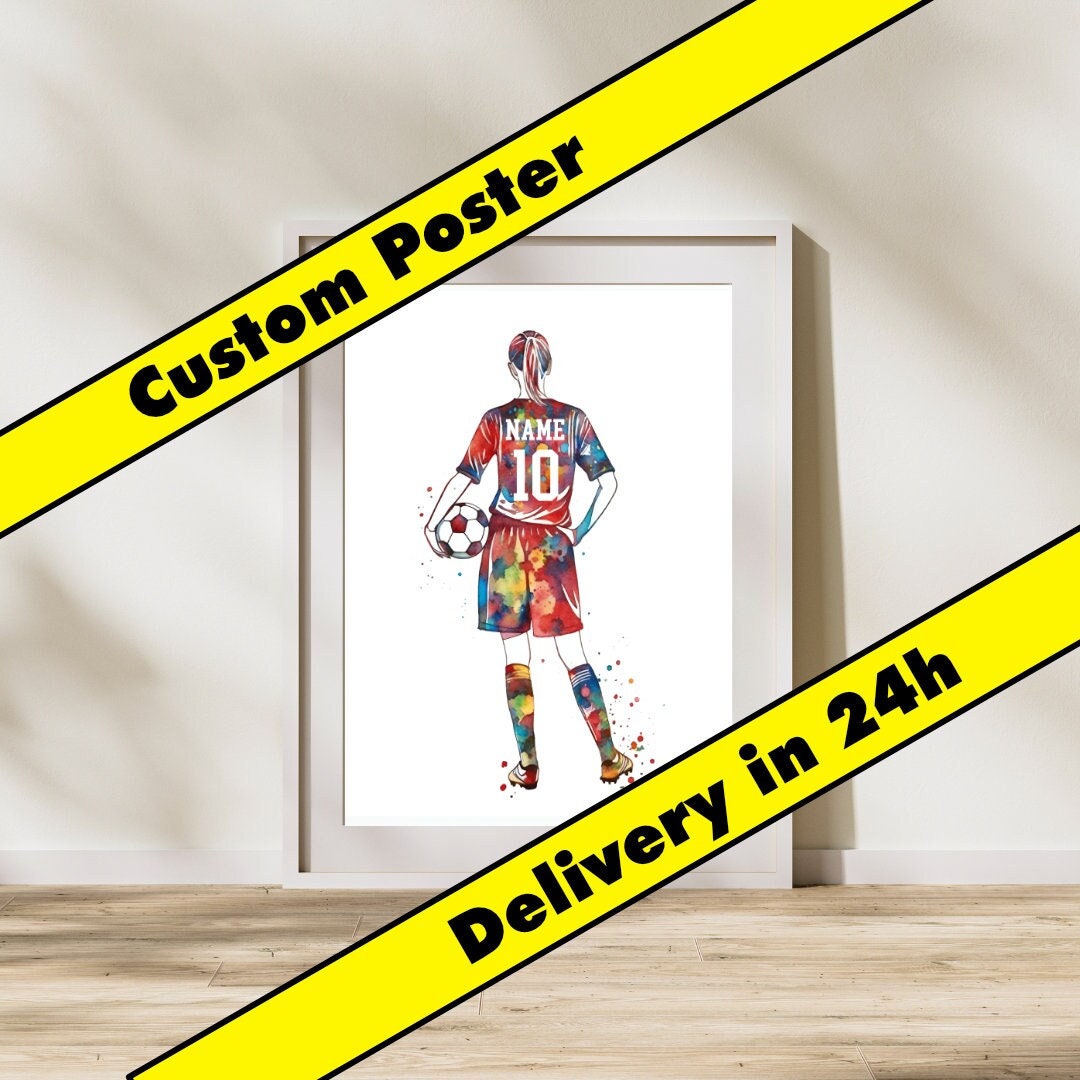Personalized Soccer Poster | Custom Name I PNG Digital Download ...