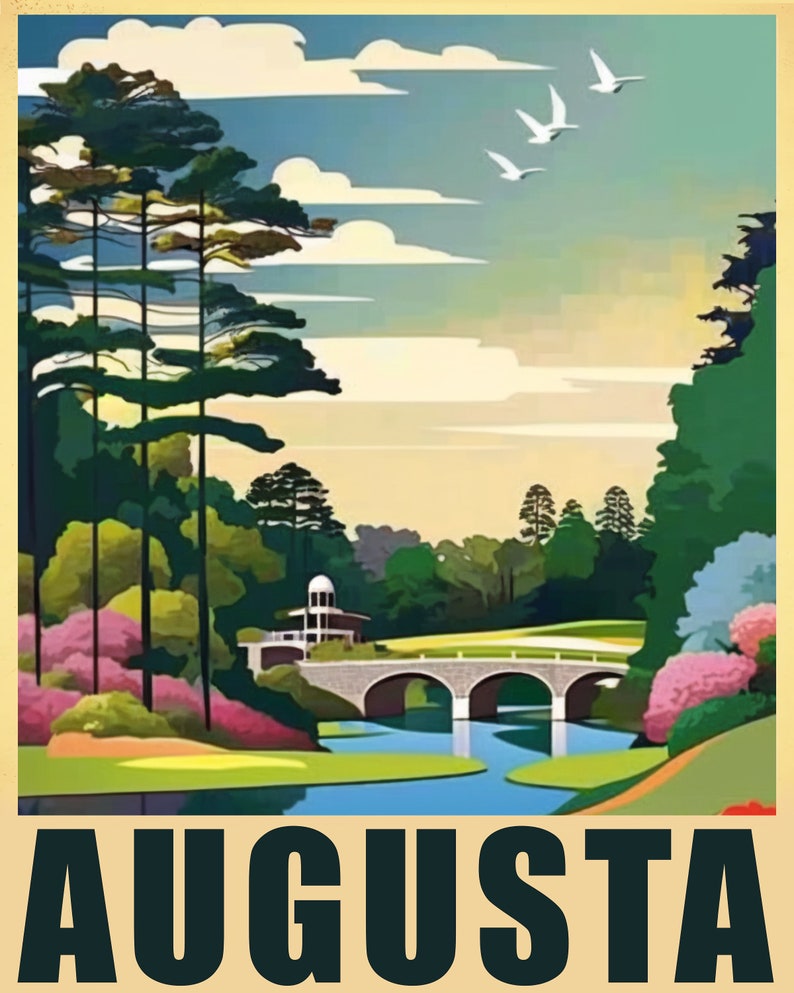 Augusta Print | Augusta National | Golf Poster | Golf Print | Digital ...