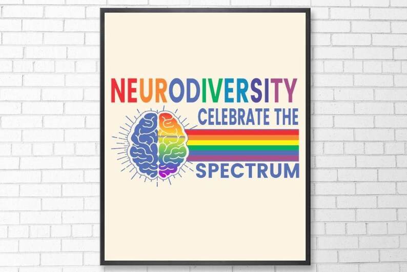 Neurodiversity Wall Art, Special Education, Neurodivergent Art, Therapy ...