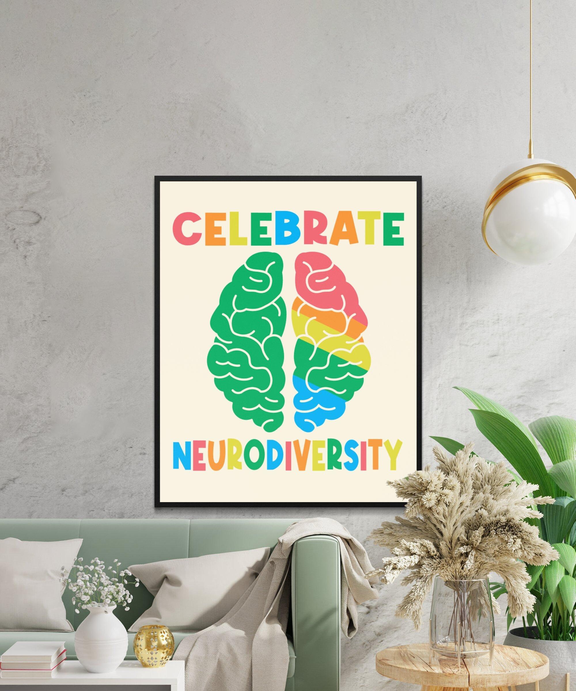 Neurodiversity Wall Art, Special Education, Neurodivergent Art, Therapy ...