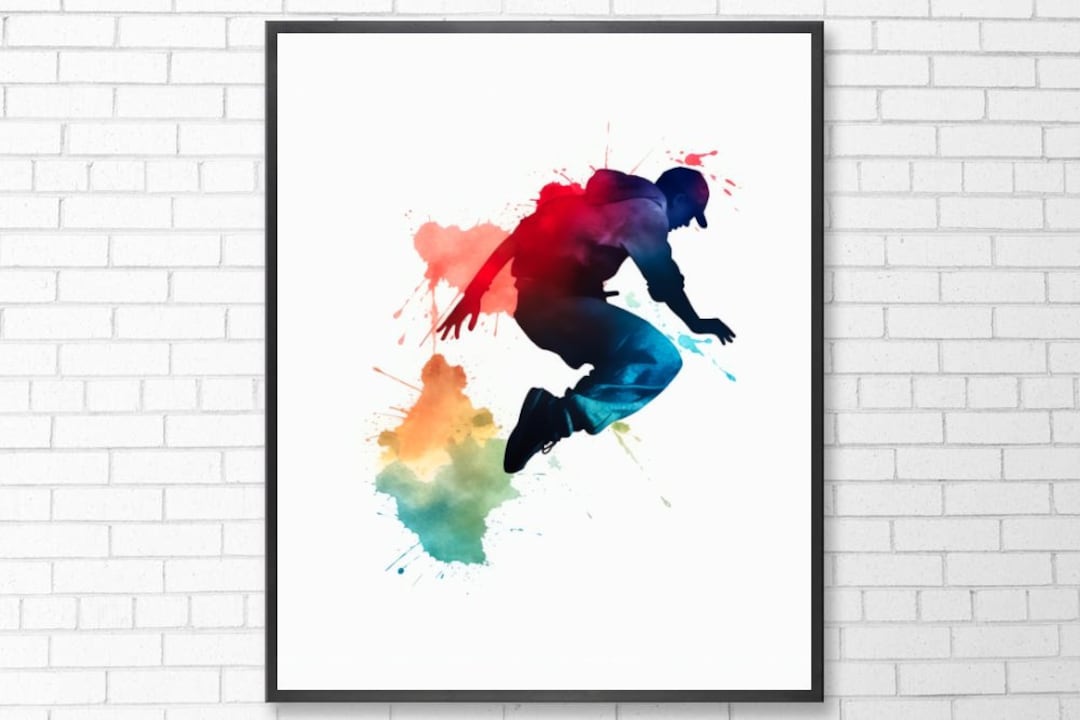 Parkour Gift | Parkour Watercolor | Digital Download | Parkour Art ...