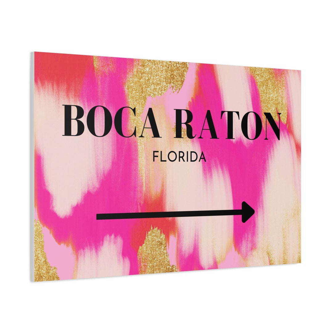 Boca Raton Location Digital Print, Preppy Wall Art, Dorm Decor for ...