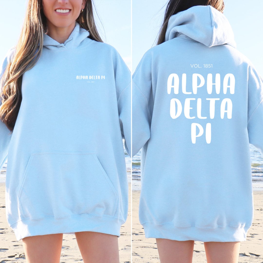 ADPI Sweatshirt, Custom Retro Sorority Hoodies, Rush Initiation Gift ...