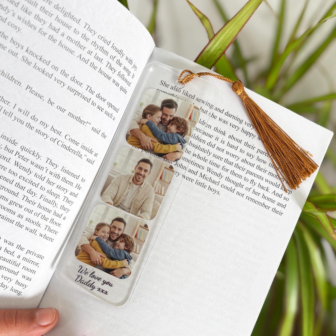 Personalized Photo Message Acrylic Bookmark, Birthday, Christmas Gift ...