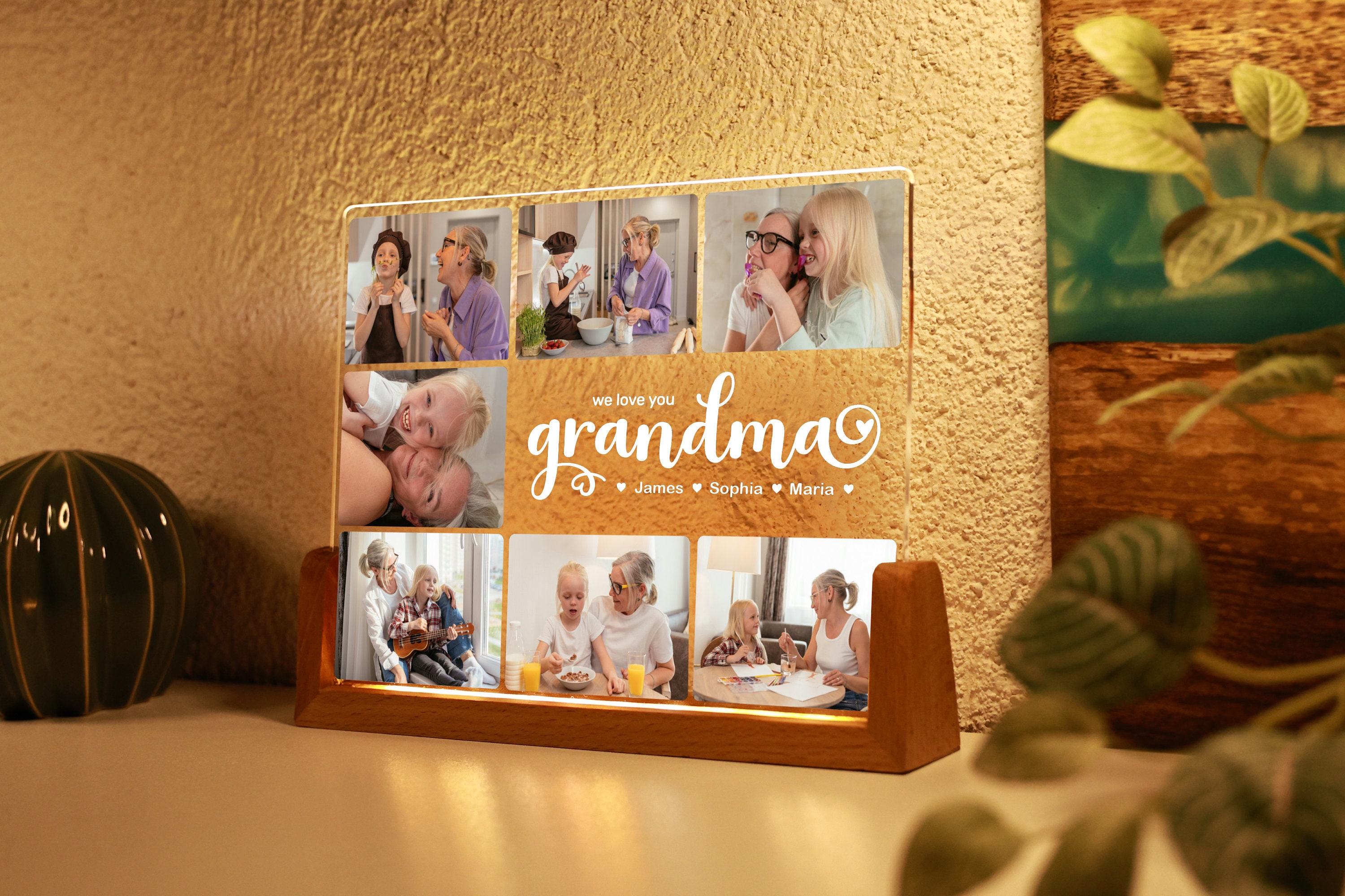 Personalized Photo Collage, Nana Photo Frame, Customized Mom Frame ...