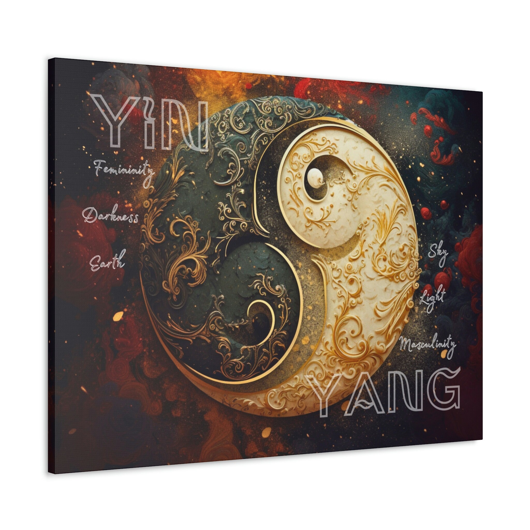 Yin & Yang Canvas High Quality Home Office and Den Decor - Etsy