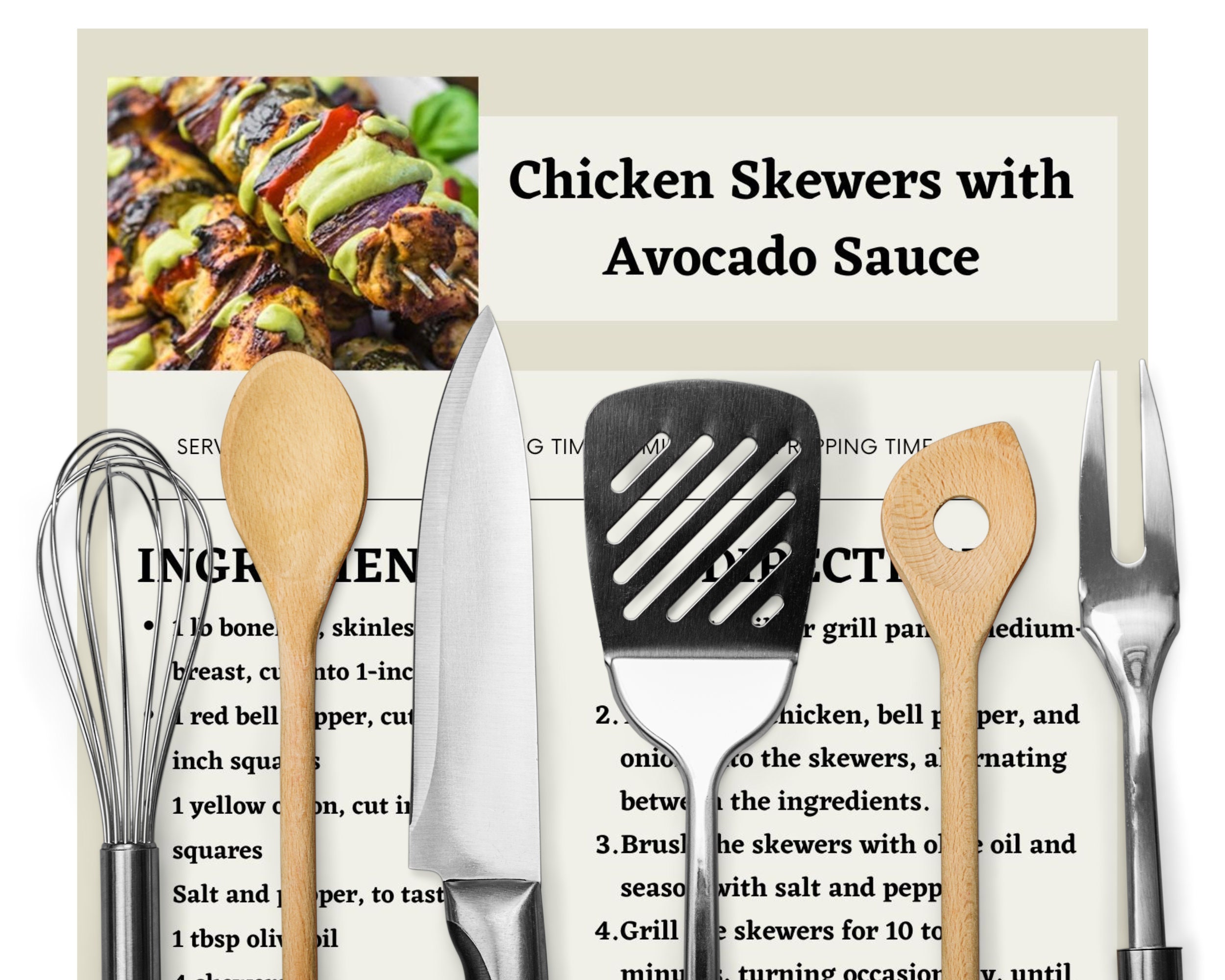 Printable Recipe for Chicken Skewer With Avocado Sauce, Delicious Food ...