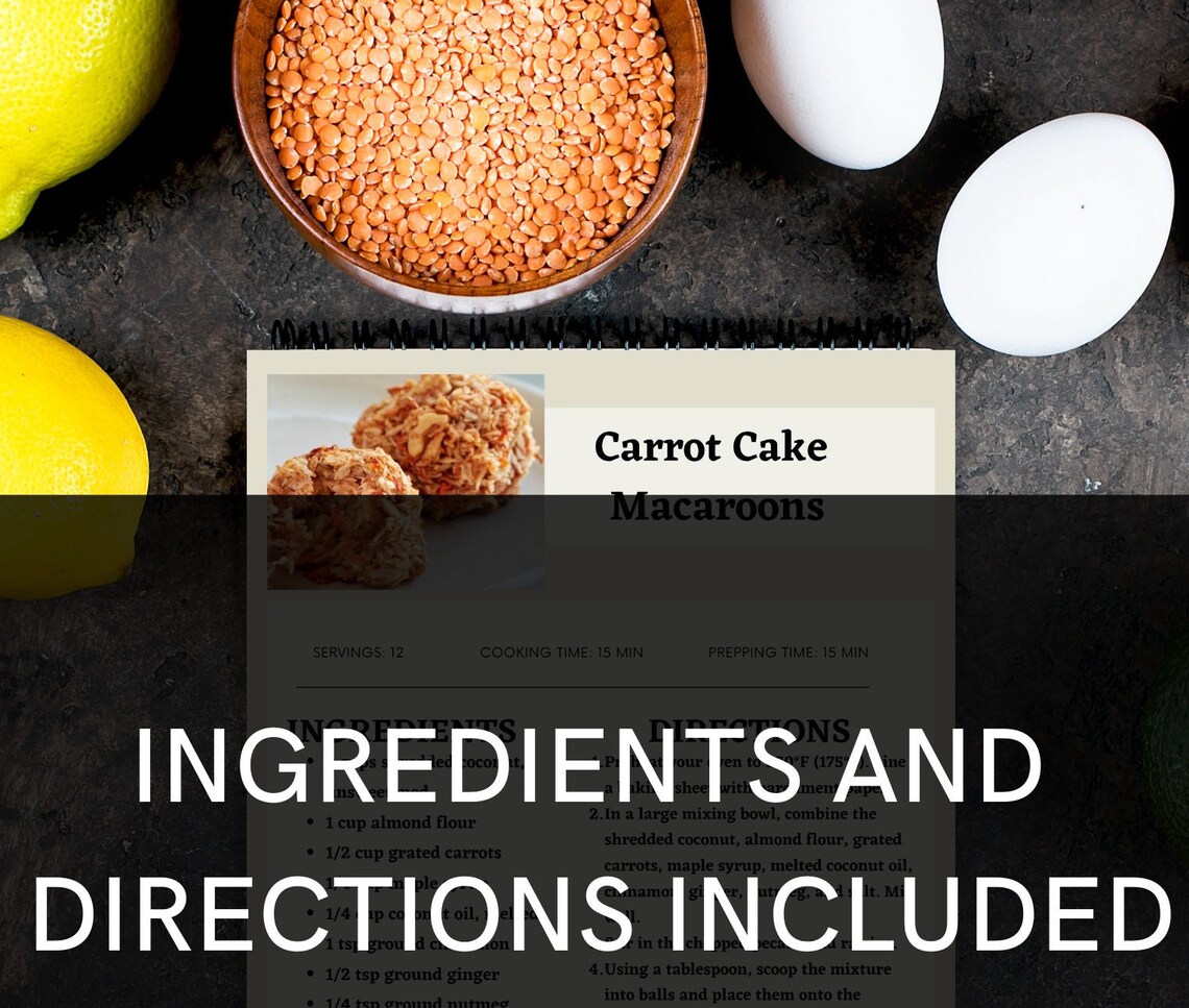 Printable Recipe for Carrot Cake Macaroons, Delicious Food Recipe ...