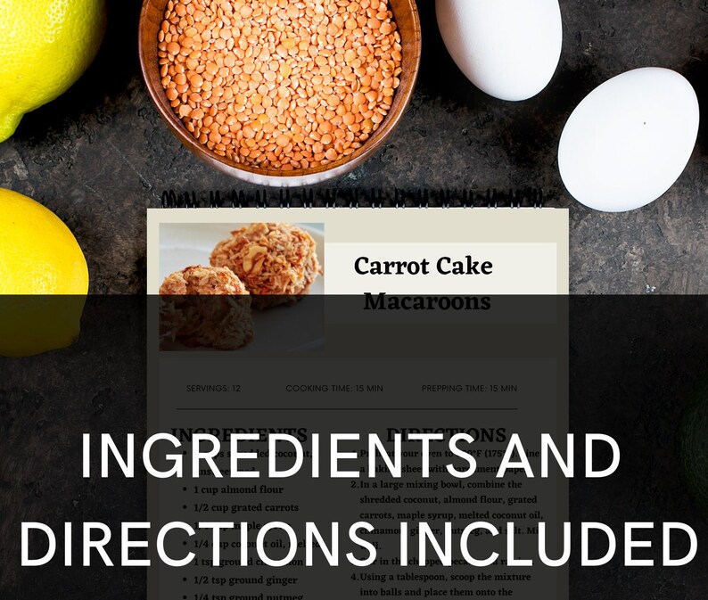Printable Recipe for Carrot Cake Macaroons, Delicious Food Recipe ...