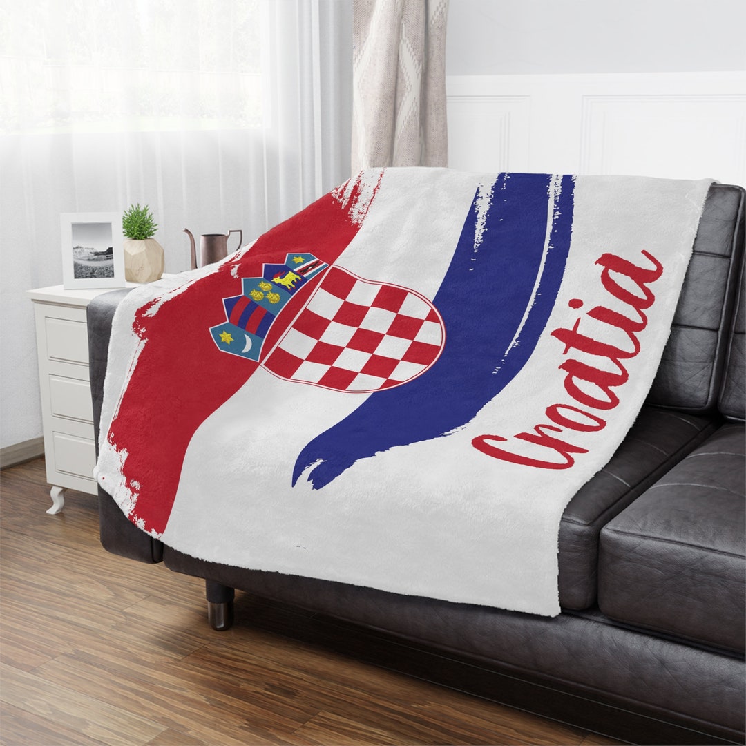 Croatia Fleece Blanket,croatia Flag Blanket, Flag of Croatia, Croatia ...