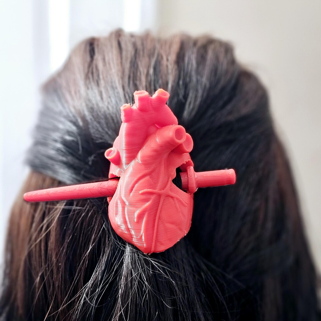Anatomical Heart Hair Pin, Gothic Hair Accessories, Halloween Gift for ...