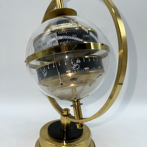 Atomic Sputnik Brass and Lucite Weather Barometer Huger W.germany 1960 ...
