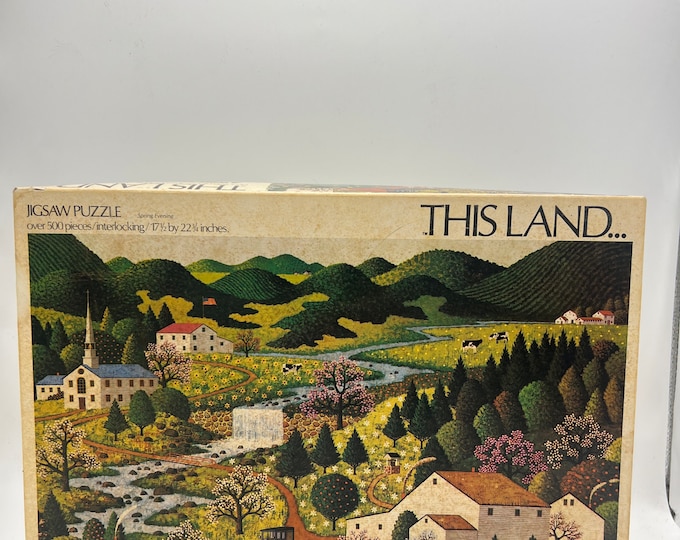Charles Wysocki RARE This Land Vintage 1973 Puzzle "spring Evening ...