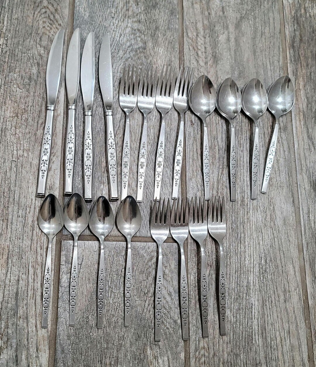 Vtg Flatware Spanada Oneida Rogers Stainless Steel 20 Piece Set - Etsy