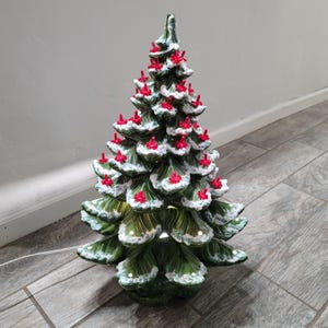 Christmas Tree Atlantic Mold Ceramic Lighted 1974 Large 22" Vtg - Etsy