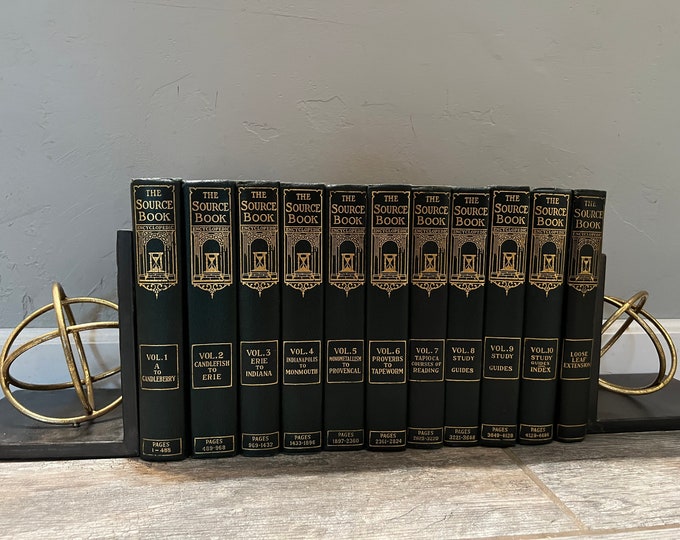 The Source Book Encyclopedia Volume 1-10 Includes Loose Leaf Antique ...