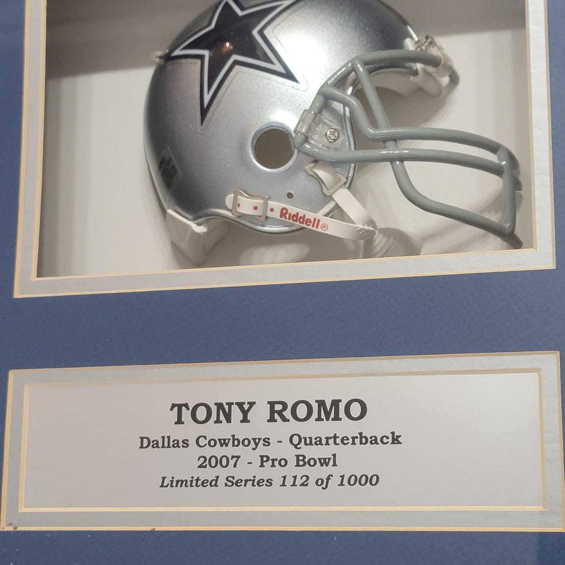 Tony Romo Autographed Shadow Box W/helmet Dallas Cowboys 14.5X26 - Etsy