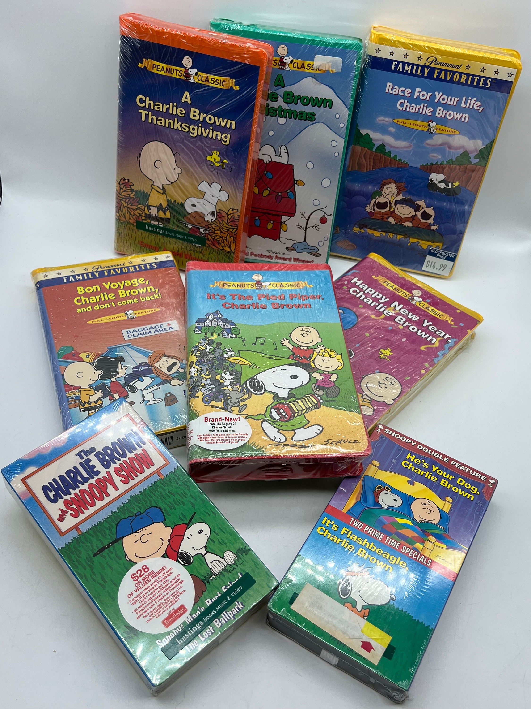 Vtg Peanuts Snoopy Charlie Brown VHS New Sealed Lot of 8 - Etsy