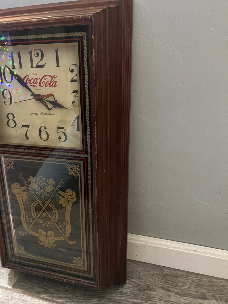 Coca Cola Quartz Pendulum Wall Clock Vintage - Etsy