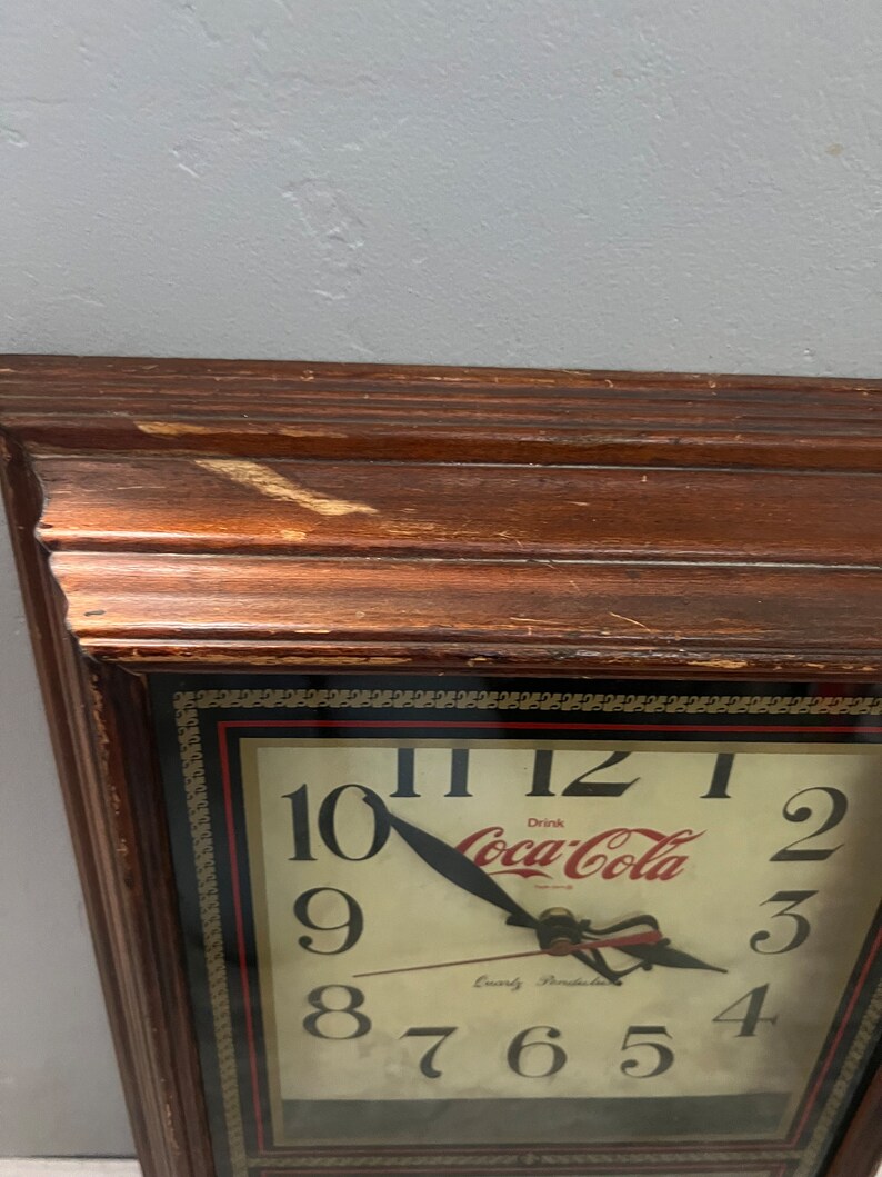Coca Cola Quartz Pendulum Wall Clock Vintage - Etsy