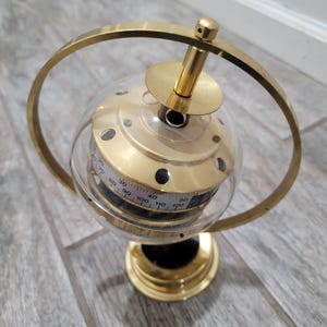 Atomic Sputnik Brass and Lucite Weather Barometer Huger W.germany 1960 ...
