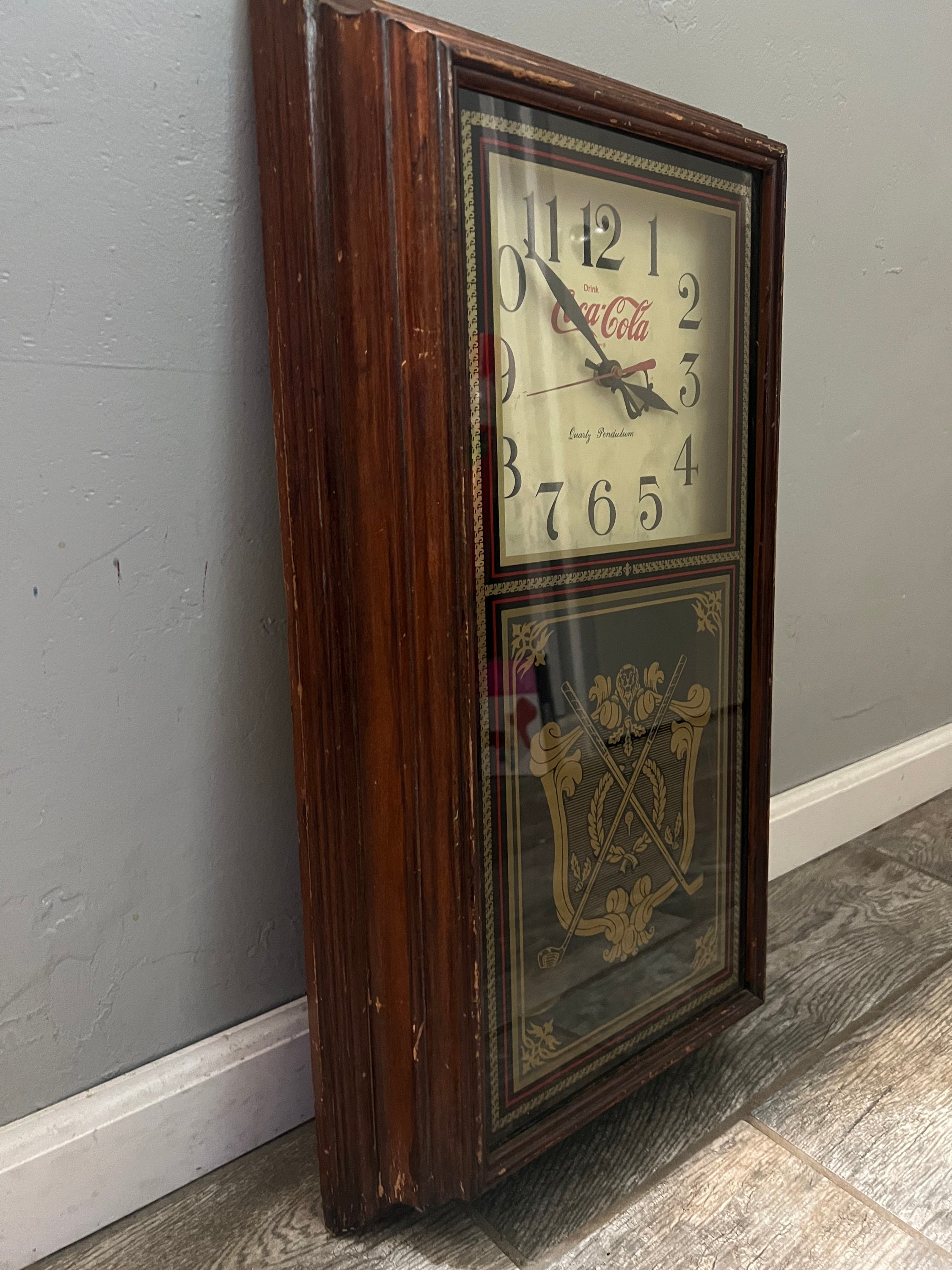 Coca Cola Quartz Pendulum Wall Clock Vintage - Etsy