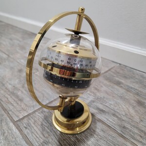 Atomic Sputnik Brass and Lucite Weather Barometer Huger W.germany 1960 ...