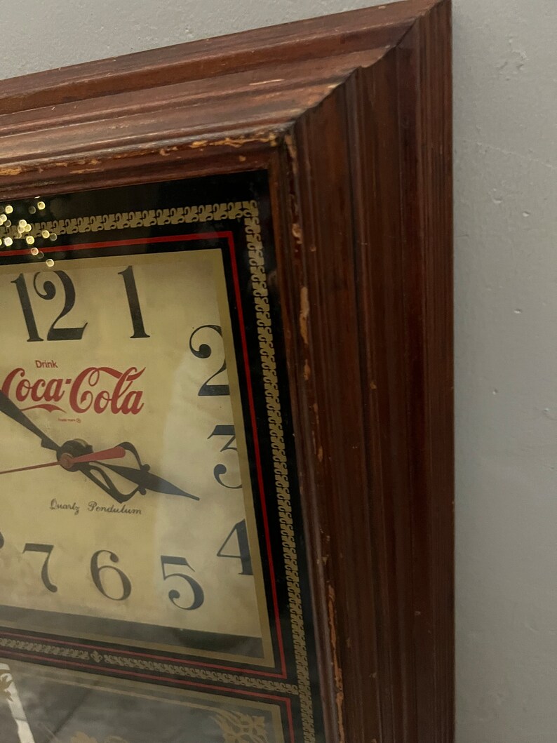 Coca Cola Quartz Pendulum Wall Clock Vintage - Etsy