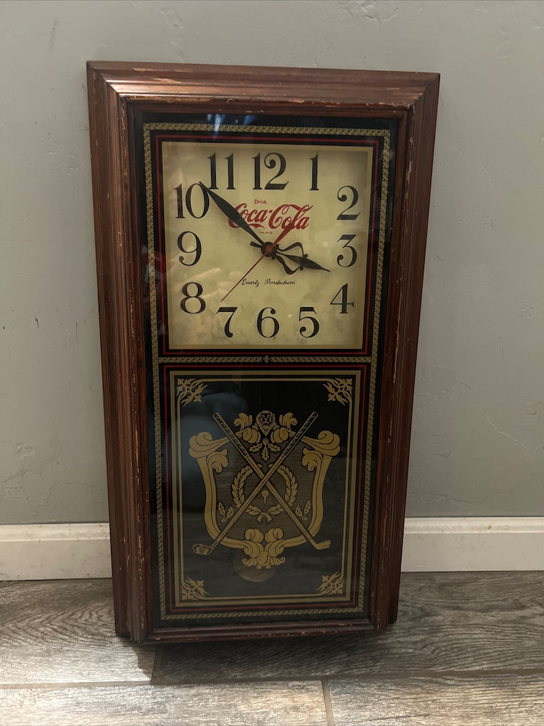 Coca Cola Quartz Pendulum Wall Clock Vintage - Etsy