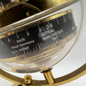 Atomic Sputnik Brass and Lucite Weather Barometer Huger W.germany 1960 ...