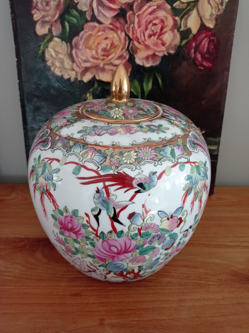 Very Beautiful Chinese Ginger Jar Decorated With Birds - Etsy