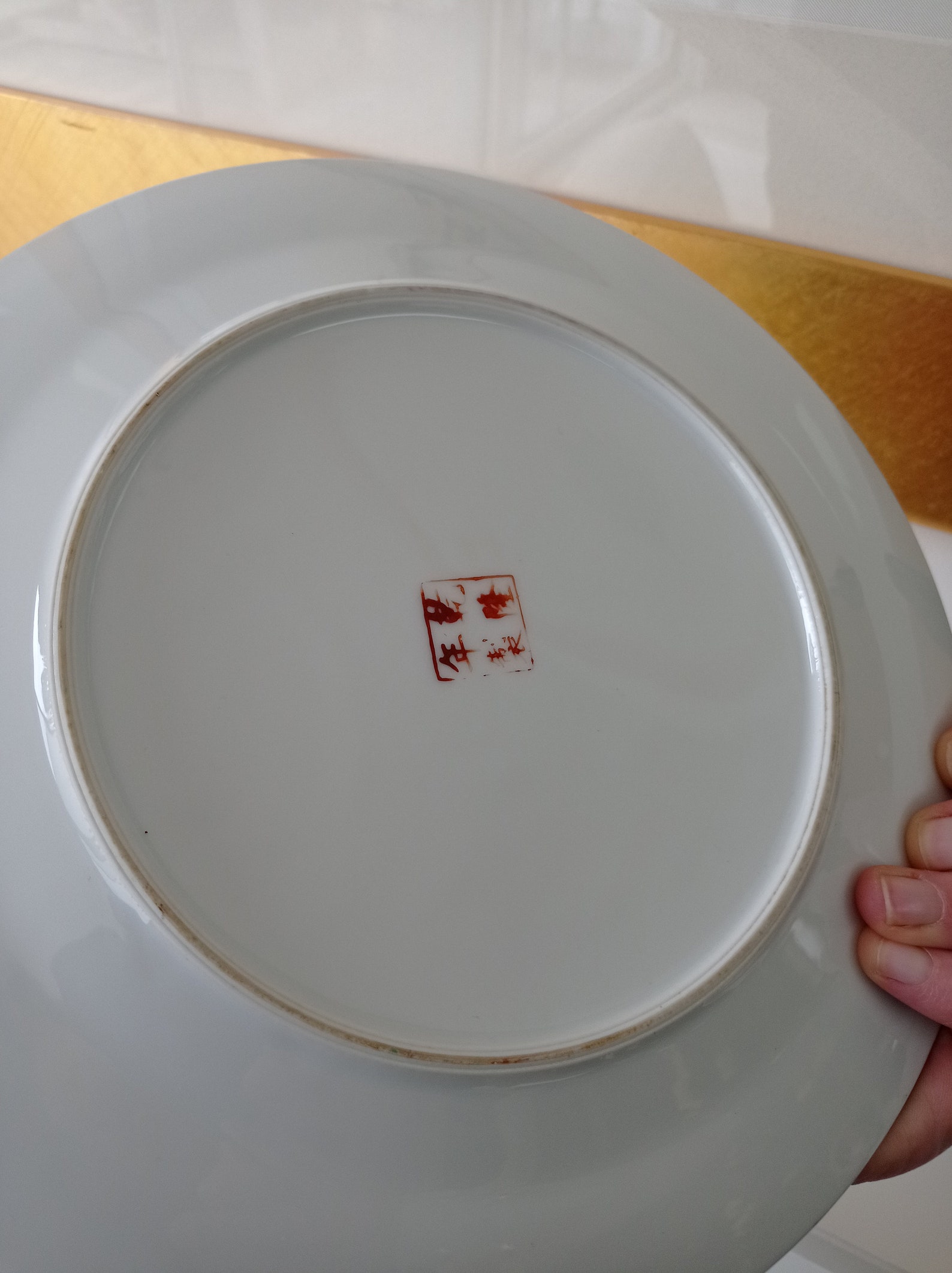 Beautiful Large Chinese Decorative Plate With Butterflies and Flowers ...