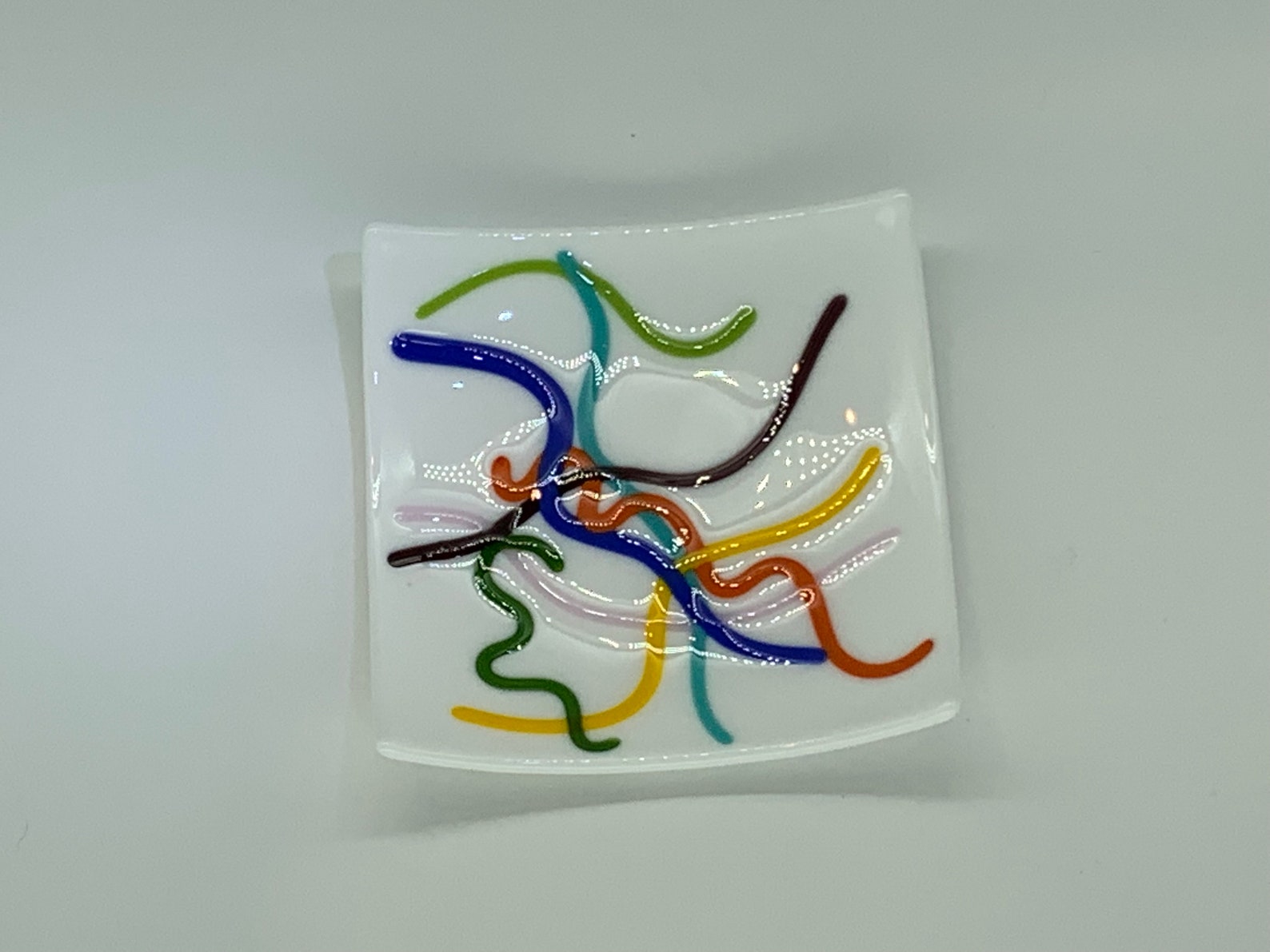 Funky Geo Glass Plates - Etsy