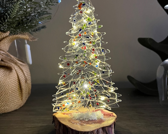 Fused Glass Crystal Christmas Tree Fantasy Forest Collection - Etsy