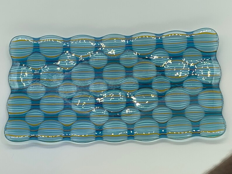 Blue Green Optic Plate - Etsy