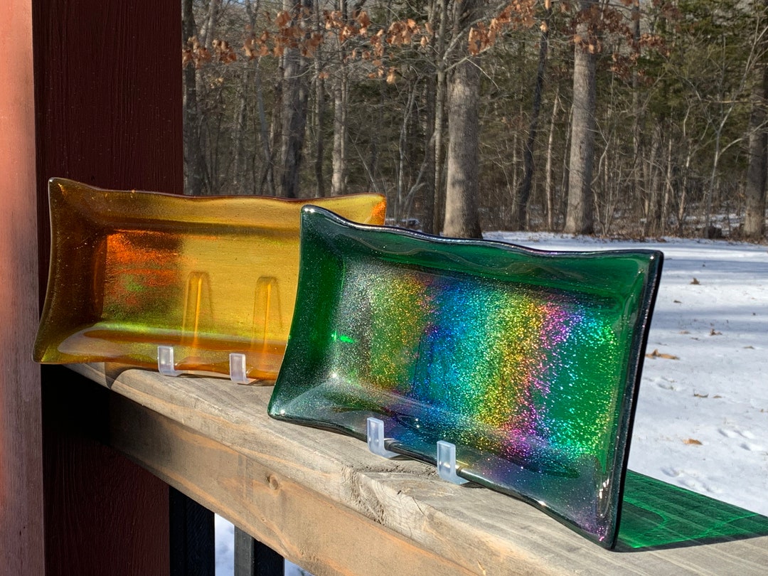 Rectangular Iridescent Ruffle Edge Platters - Etsy