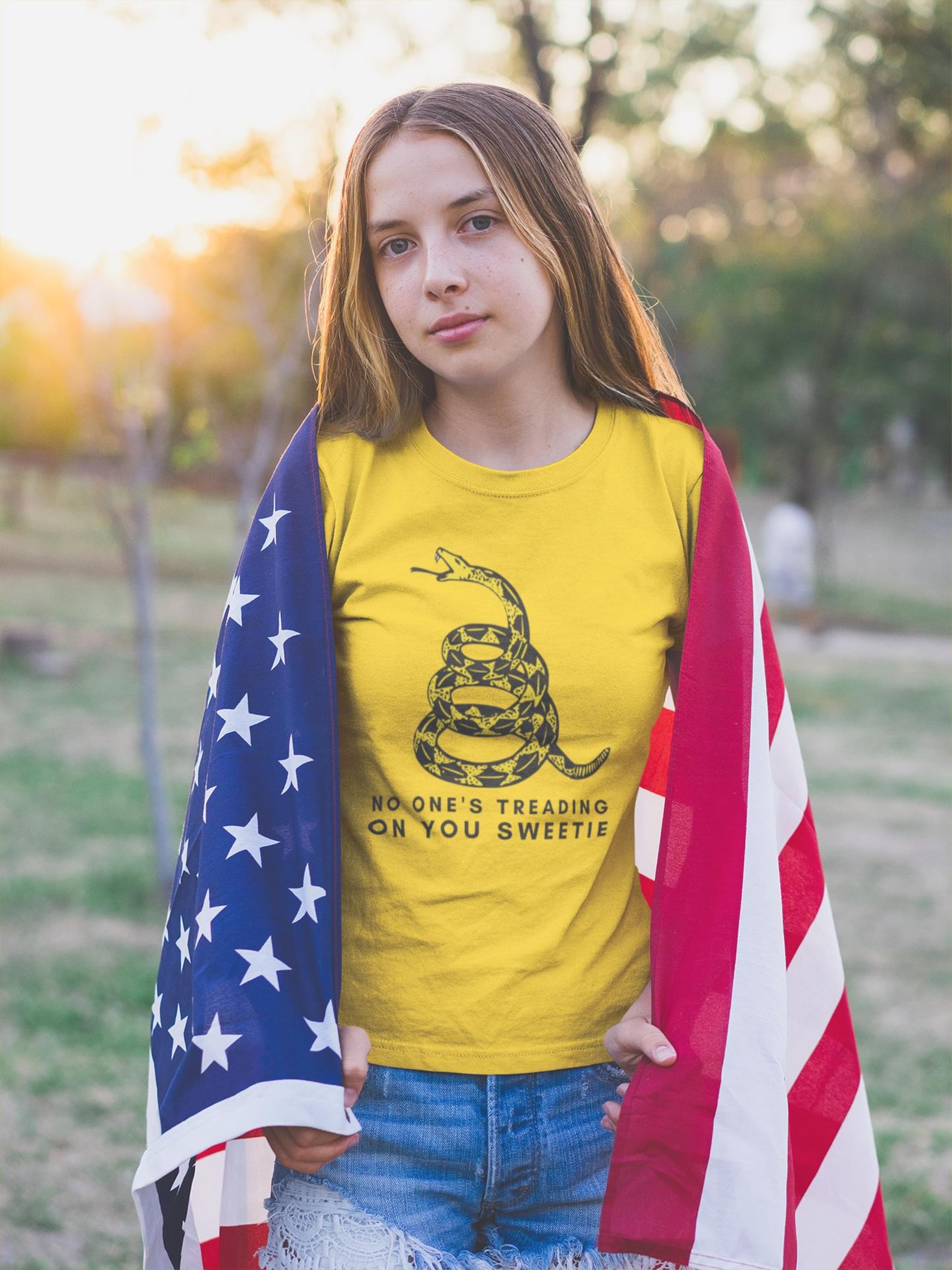 No One's Treading on You Sweetie - Funny Don't Tread on Me T Shirt ...