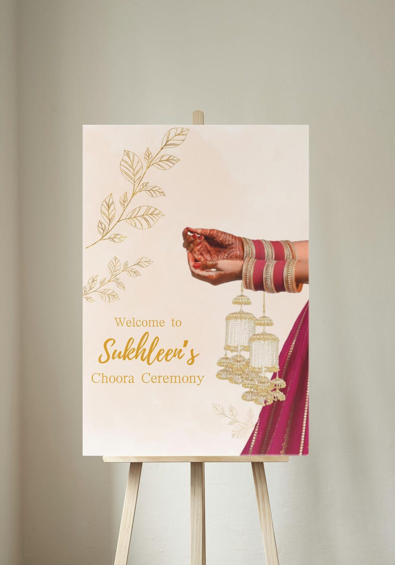 Bridal Choora Ceremony Sign - Etsy