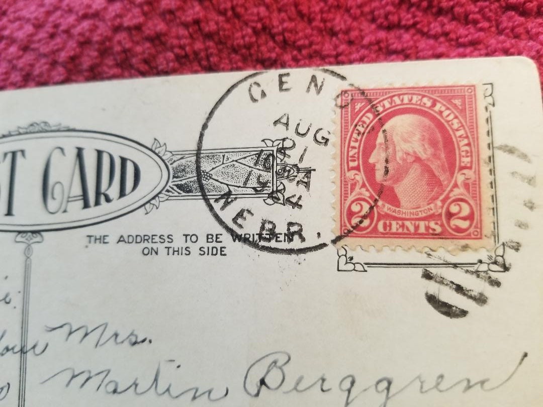 A Loving Birthday Greeting Postcard With a 2 Cent Washington - Etsy