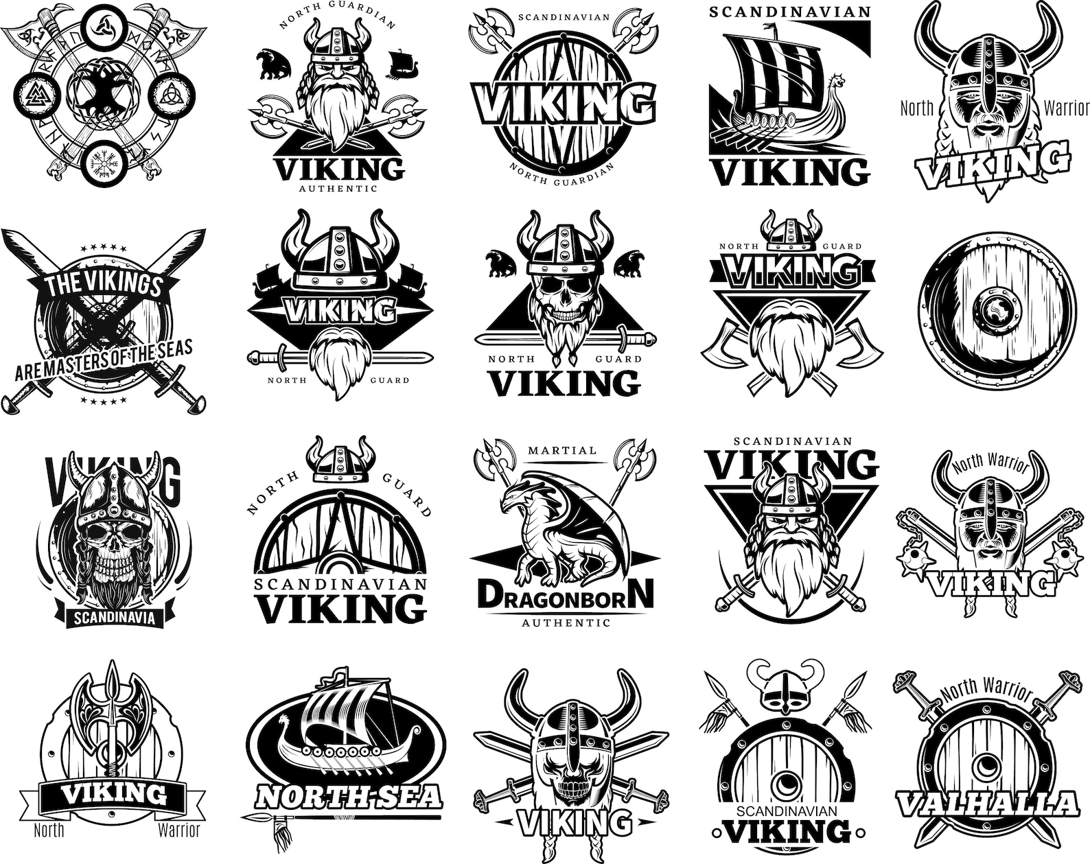 Viking SVG Bundle, Viking Clipart, Viking SVG Cut Files for Cricut ...