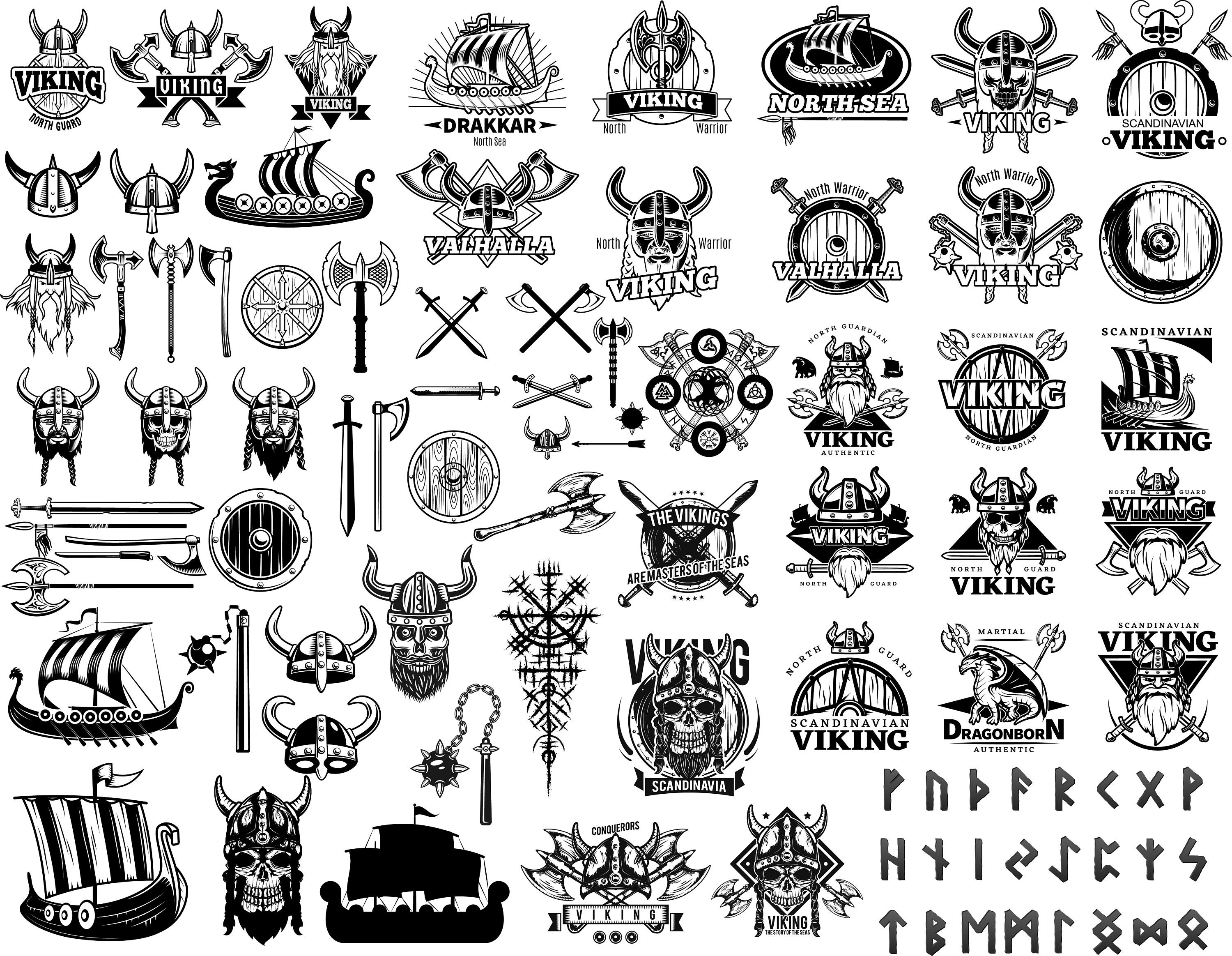 Viking SVG Bundle, Viking Clipart, Viking SVG Cut Files for Cricut ...