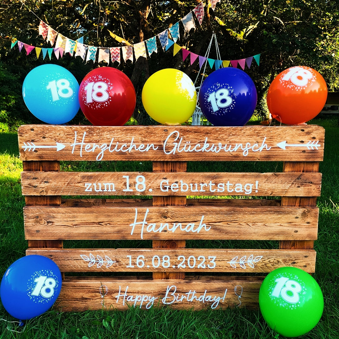 18th Birthday, Birthday Palette, Stickers, Palette Lettering, Plotter ...