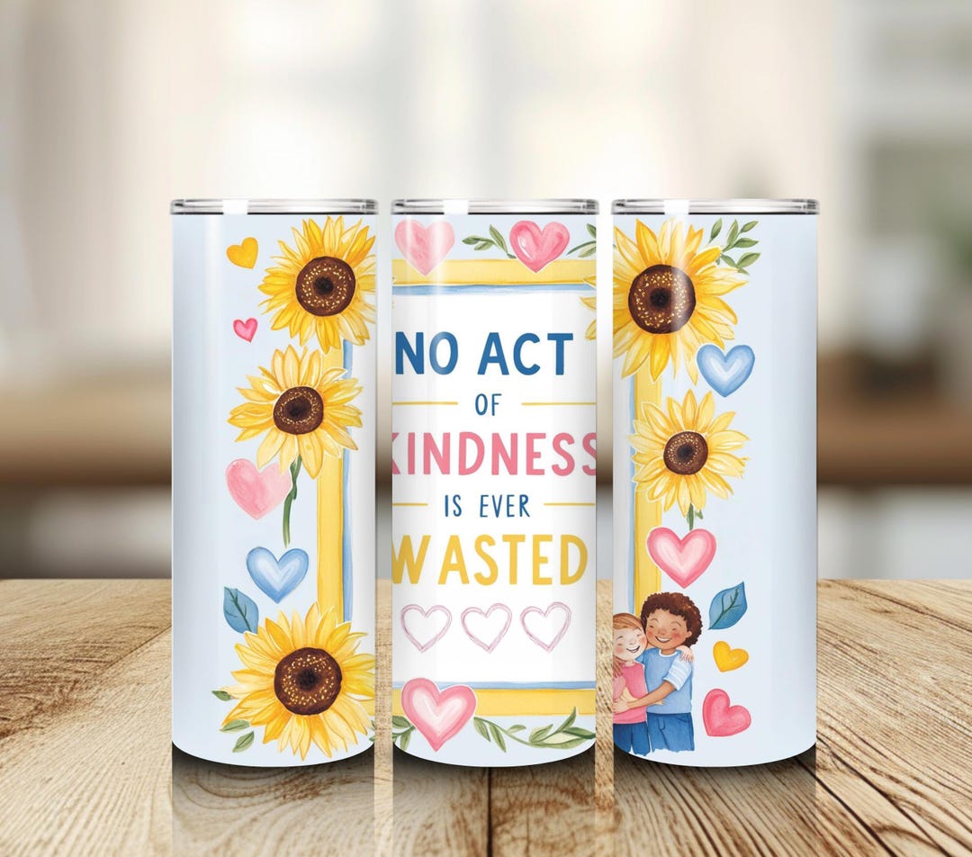 Kindness Tumbler Wrap | No Act of Kindness is Ever Wasted | Seamless ...