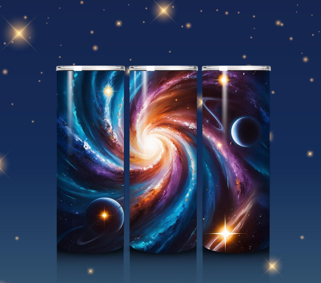 Galaxy Tumbler Wrap – Seamless Space PNG, 20oz Skinny Tumbler (digital ...
