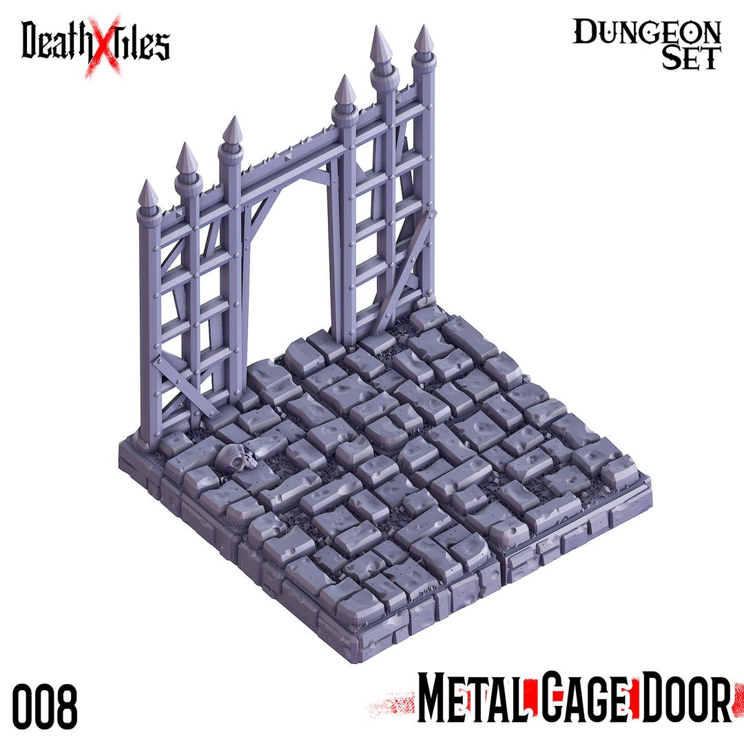 Deathxtiles-metal Cage Door/tabletop Terrain/dnd/ Pathfinder - Etsy
